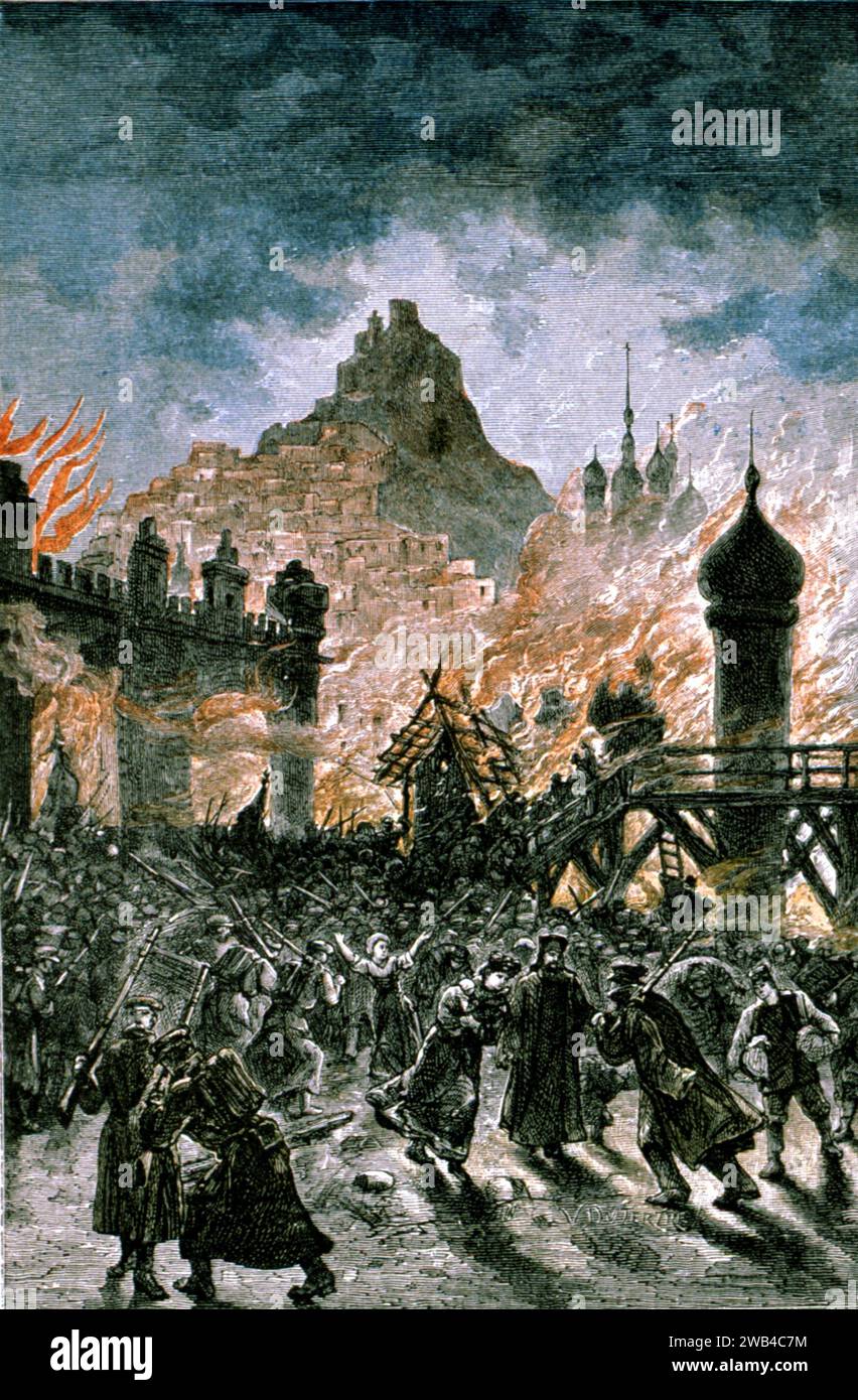 Illustration Jules Verne, "Michel Strogoff": 'A great brightness ...