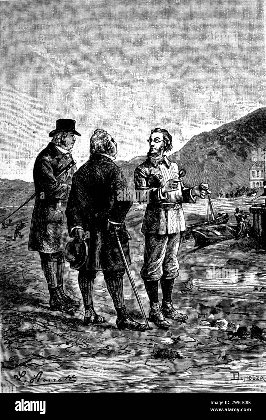 Illustration Jules Verne, 'The Green Ray' (French: Le Rayon vert ...