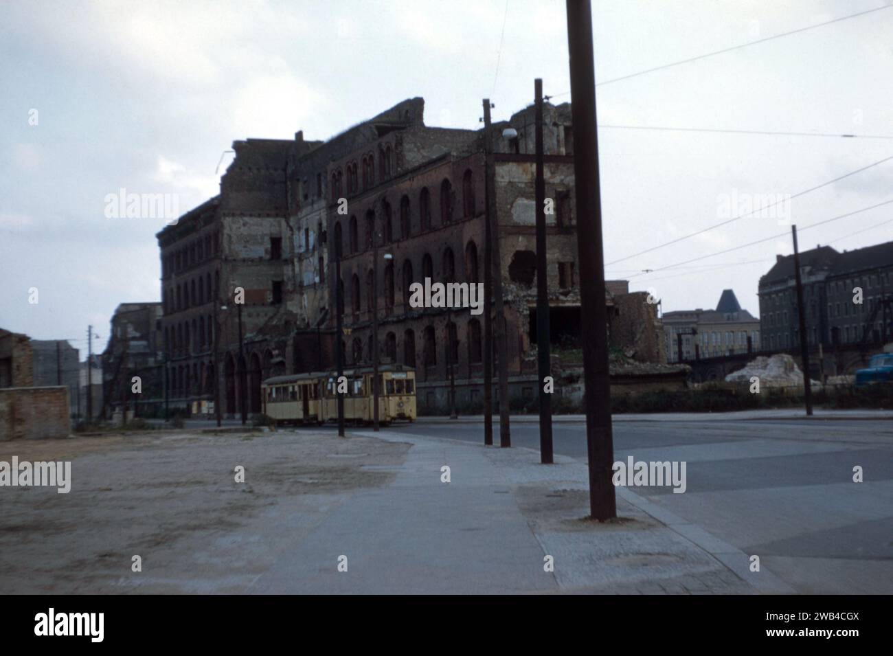 Berlin, the deserted and partly destroyed city after World War II ...