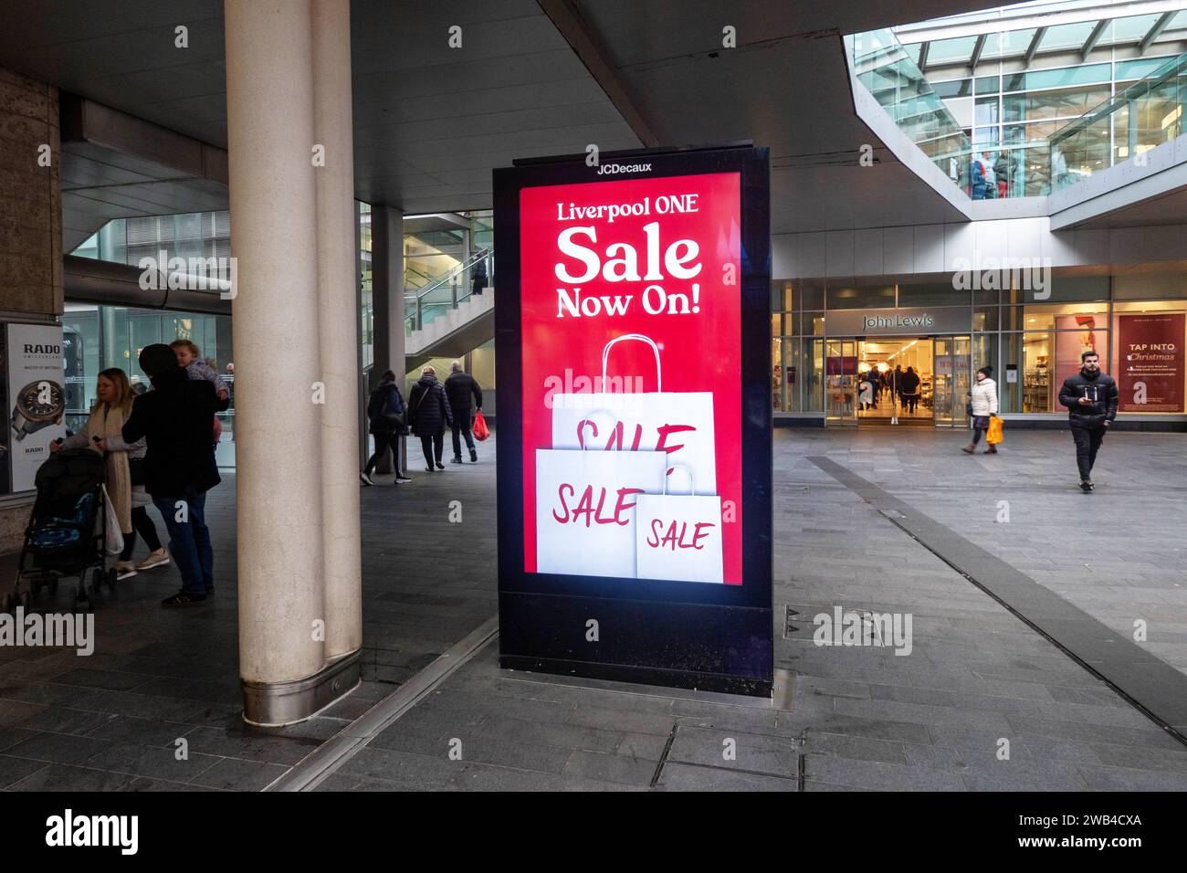 Liverpool One sale sign Stock Photo - Alamy