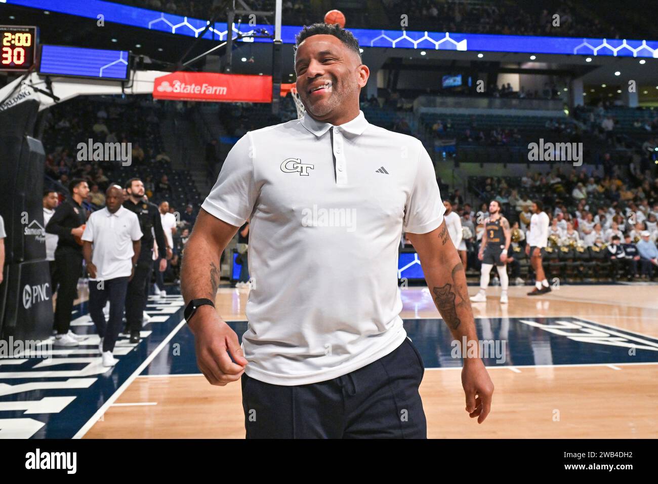 ATLANTA, GA – JANUARY 06: Georgia Tech head coach Damon Stoudamire ...
