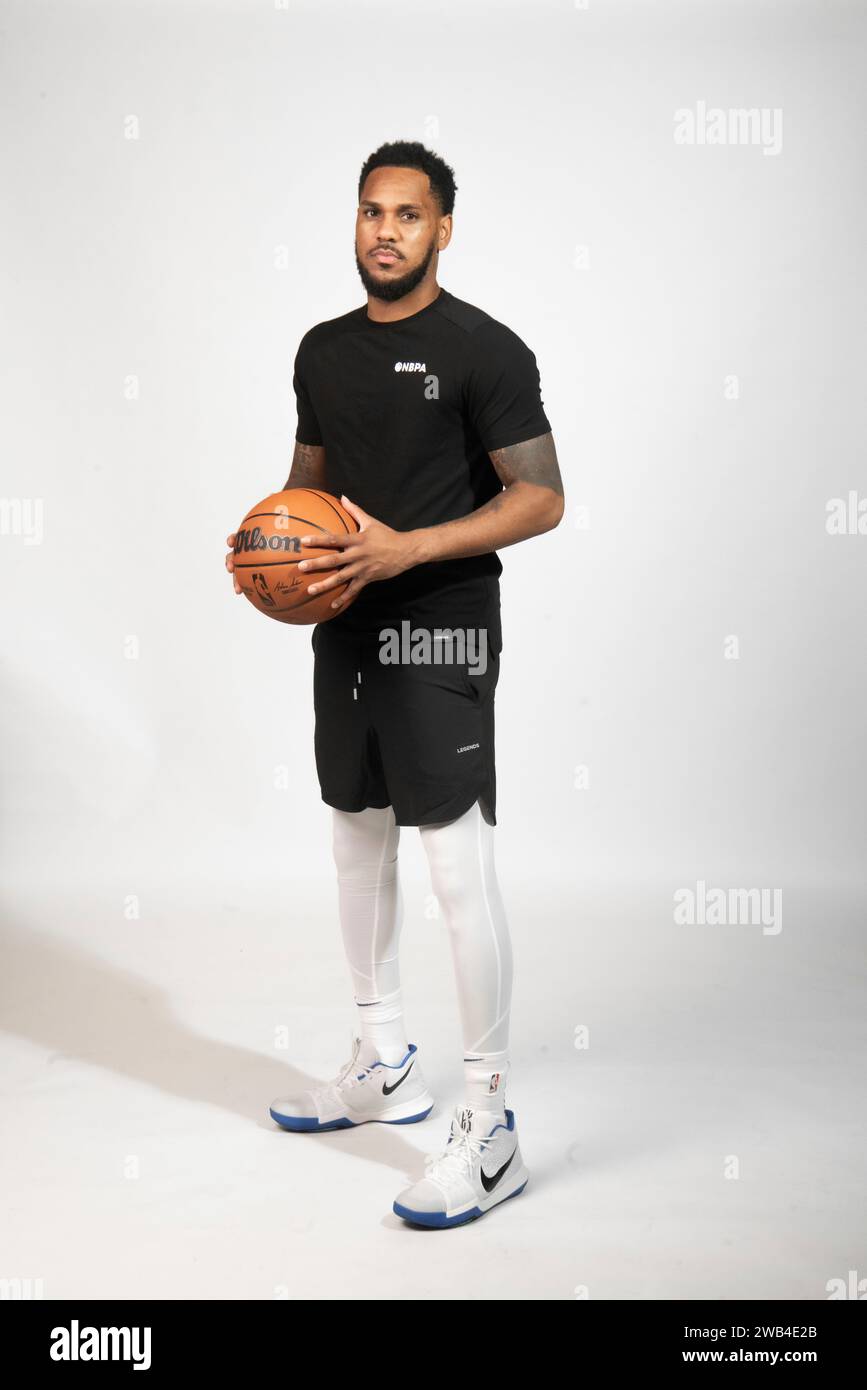 Monte Morris poses for a portrait on October 2, 2023 in Detroit ...