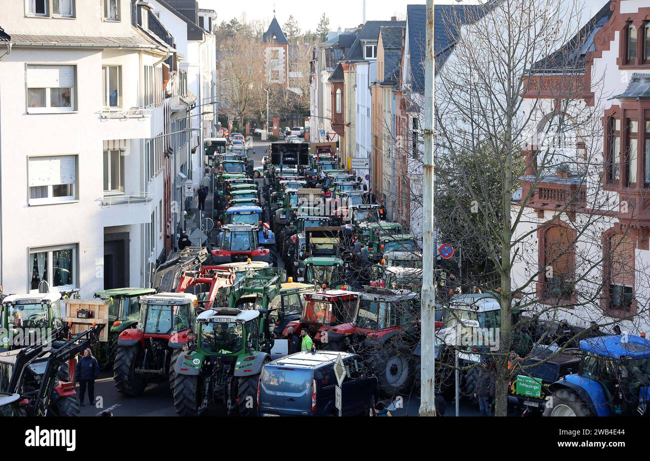 Neuwied Protesttag der Landwirte, Protesttag der Bauern, 8. Januar 2023 ...
