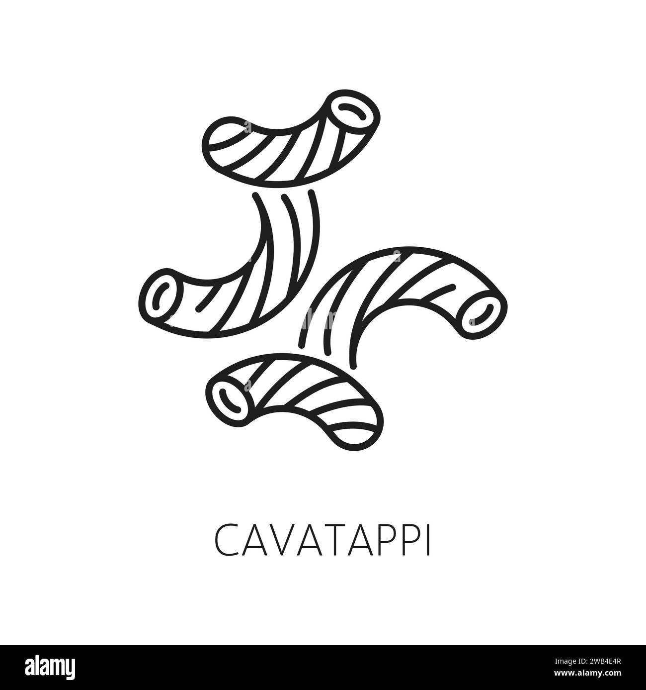 Cavatappi macaroni formed in helical tube shape isolated pasta Italian ...