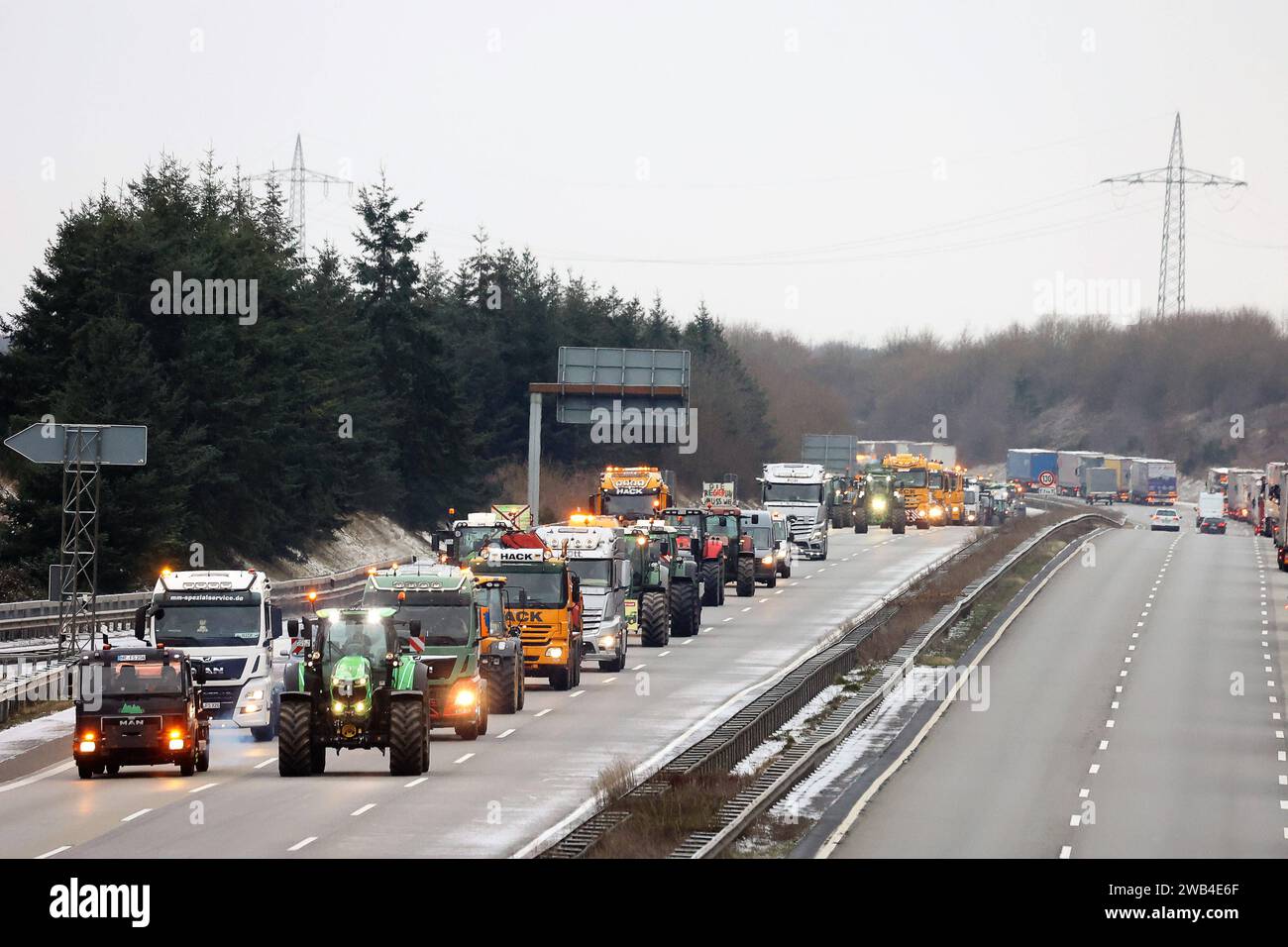 Neuwied Protesttag der Landwirte, Protesttag der Bauern, 8. Januar 2023 ...