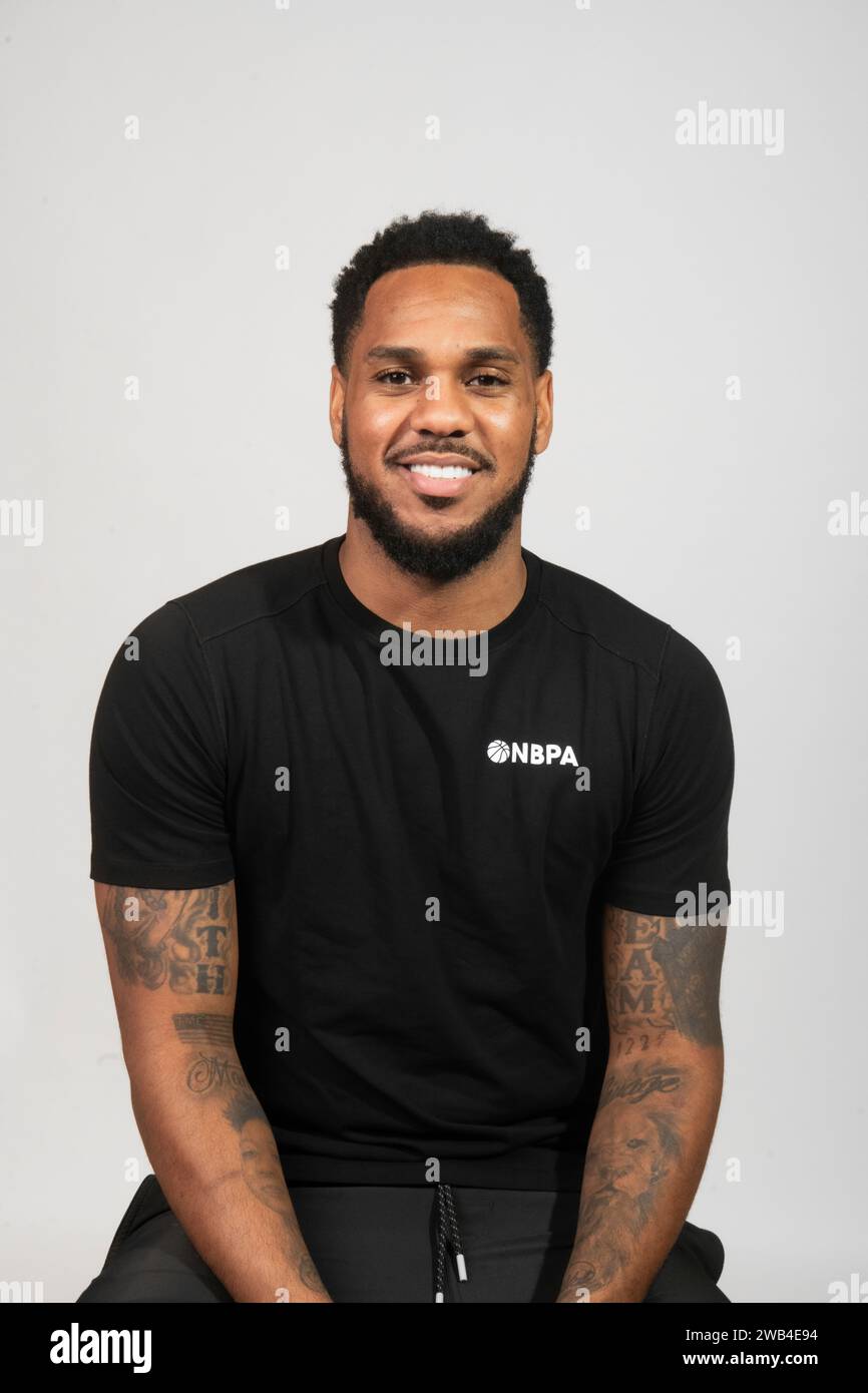 Monte Morris poses for a portrait on October 2, 2023 in Detroit ...