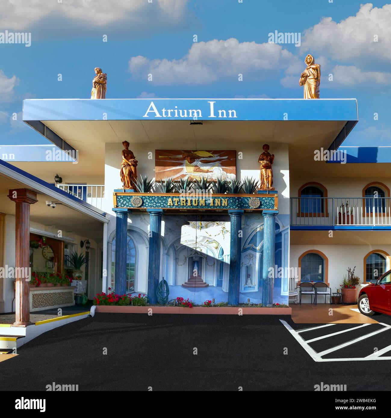 Greek themed motel hi-res stock photography and images - Alamy