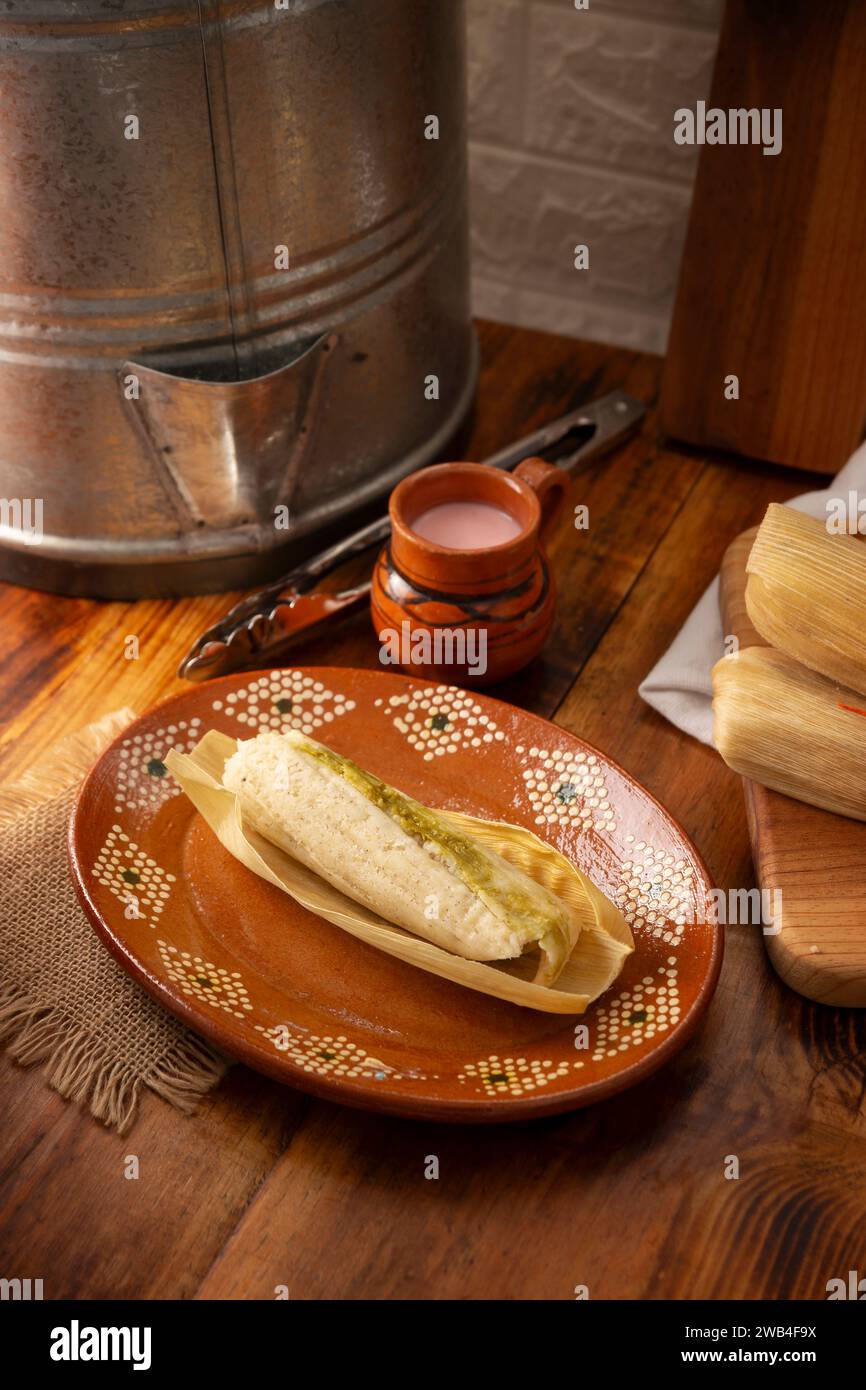 Tamales. hispanic dish typical of Mexico and some Latin American ...