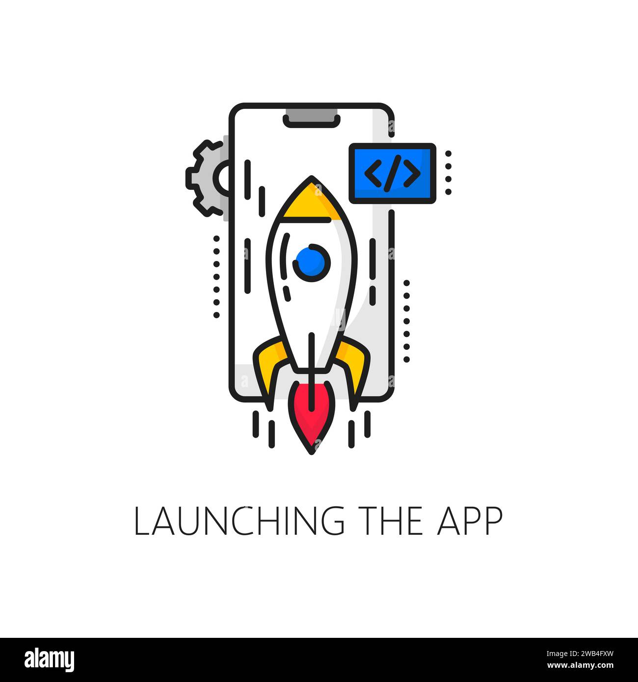 Launching app Stock Vector Images - Alamy