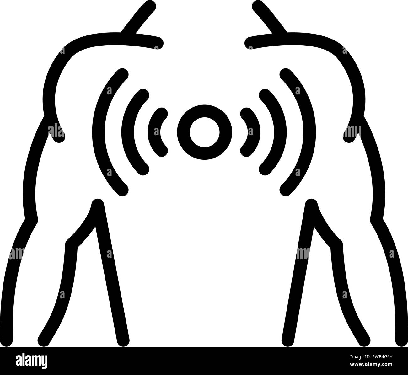 Chest pain linear icon. Affecting lungs and heart. Poor posture ...