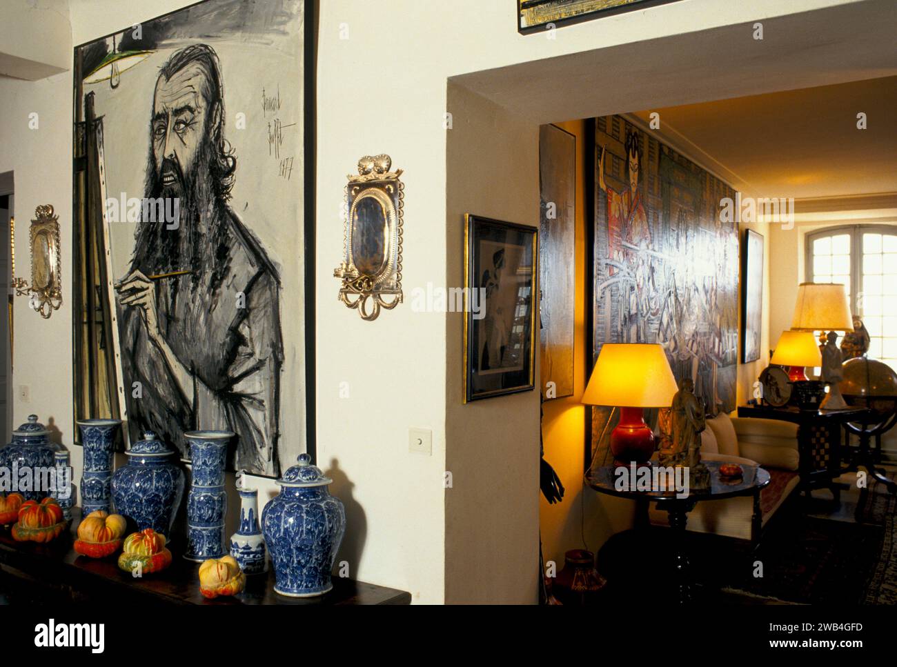 Bernard Buffet self portrait oil painting French artist expressionist ...