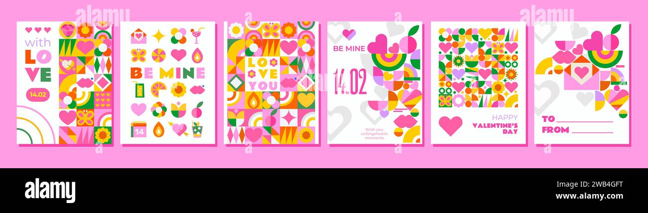 6 pink templates to celebrate Valentine's Day. They have a bright and ...