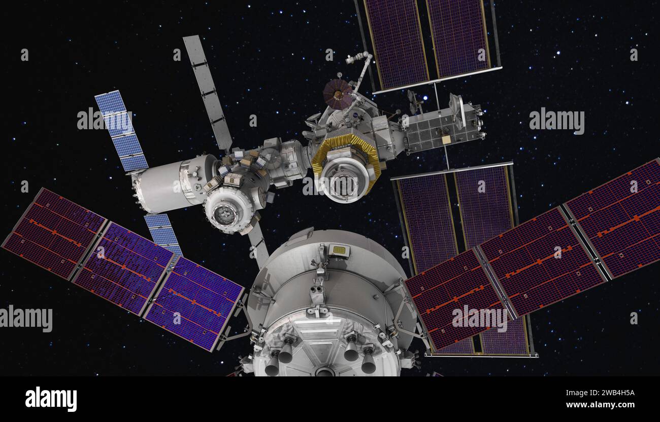 Futuristic space station hi-res stock photography and images - Alamy