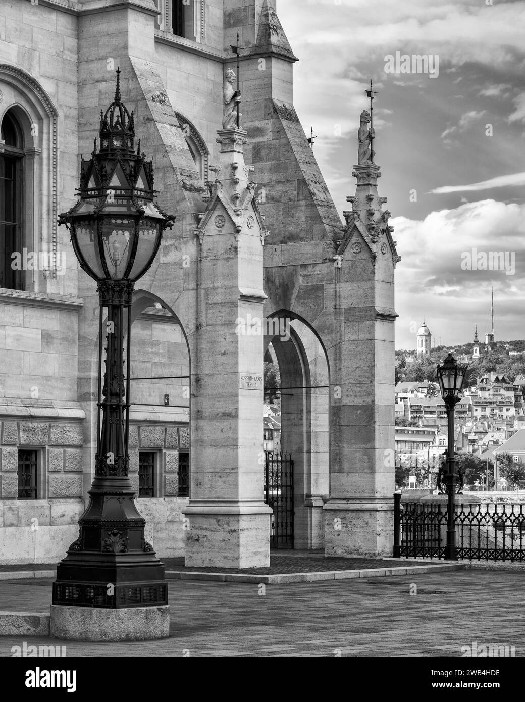 Detail of neo gothic architecture Black and White Stock Photos & Images ...