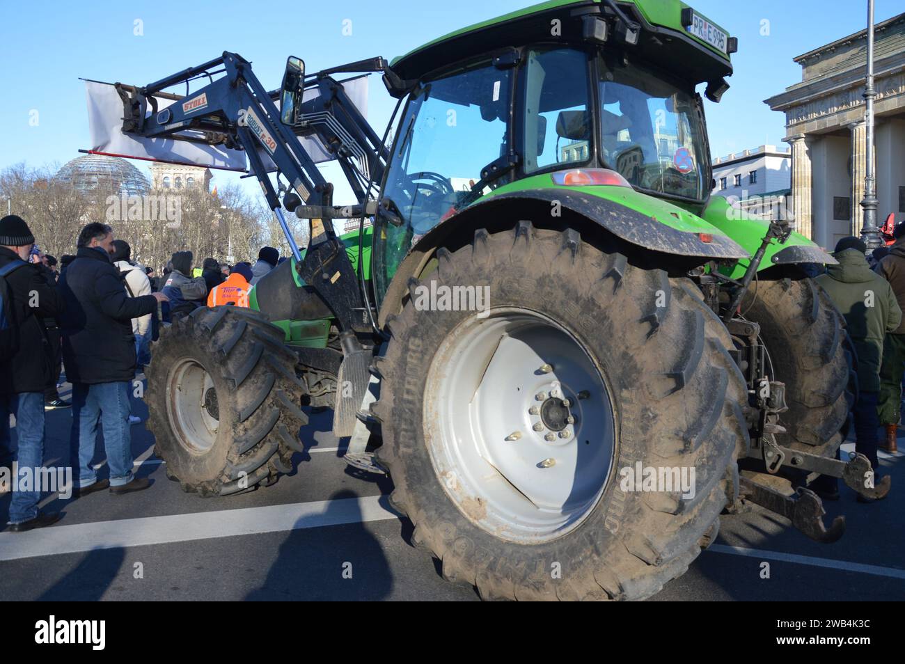 Berlin, Germany - January 8, 2024 - German farmers protest with ...