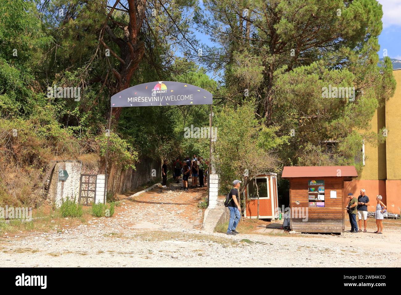September 09 2023 - Tirana in Albania: the area before the entrance to ...