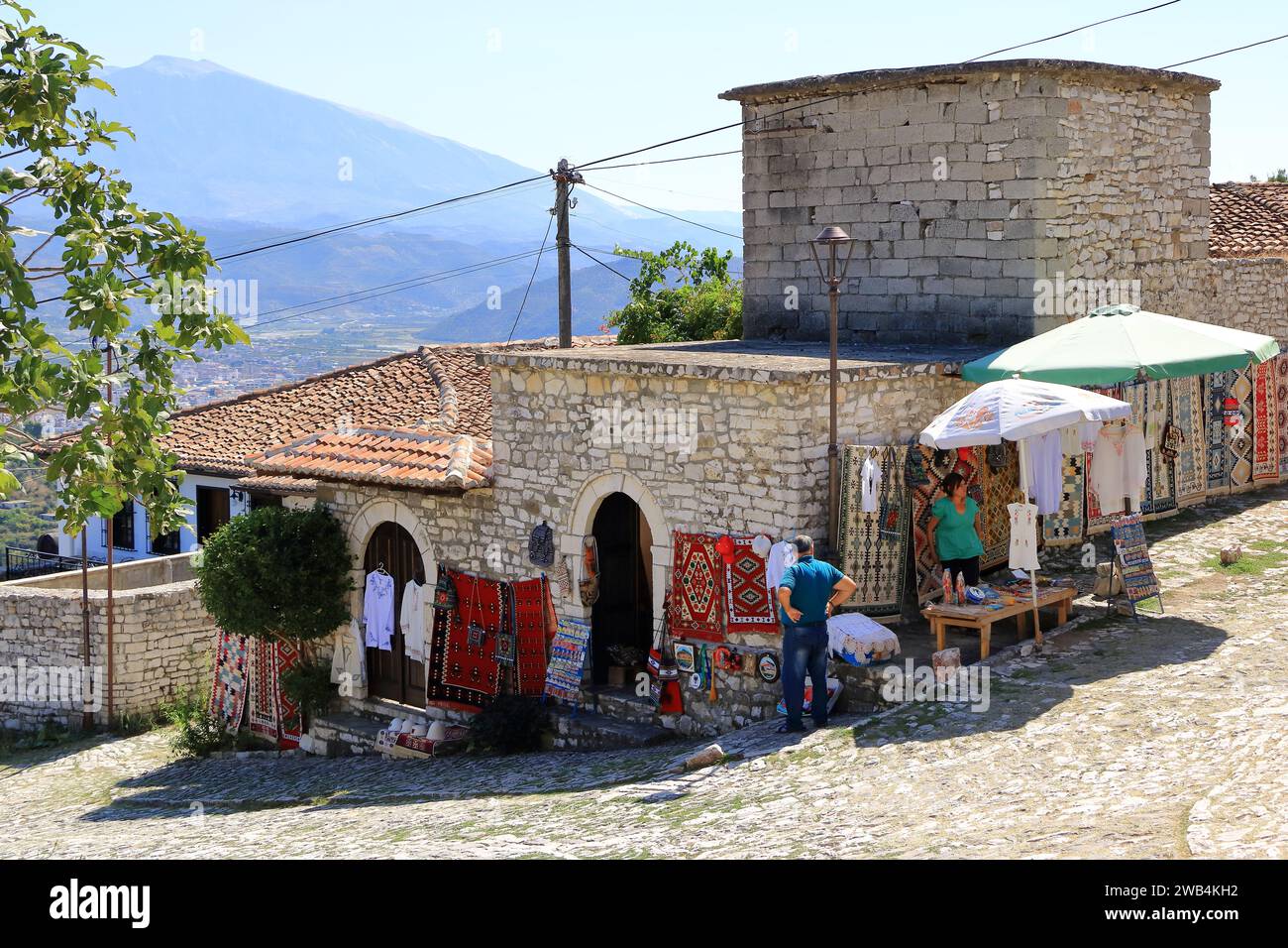 September 10 2023 - Berat Berati in Albania: People vistit the old ...