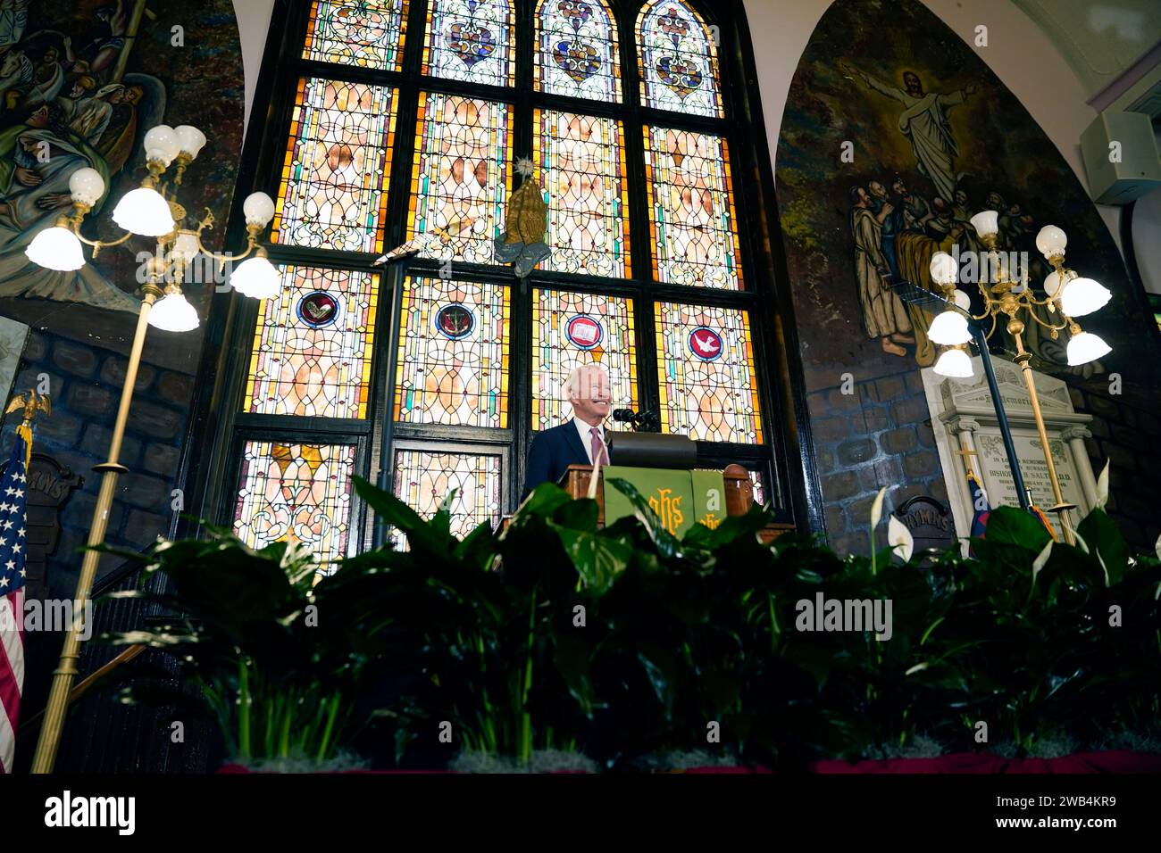 President Joe Biden delivers remarks at Mother Emanuel AME Church in ...