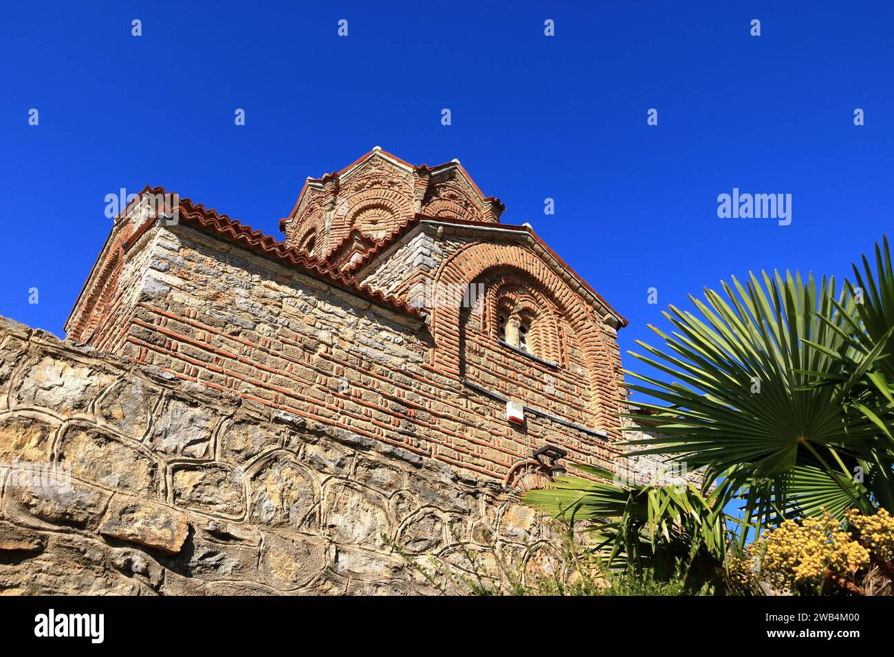 September 12 2023 - Ohrid in North Macedonia: people visit the Saint ...
