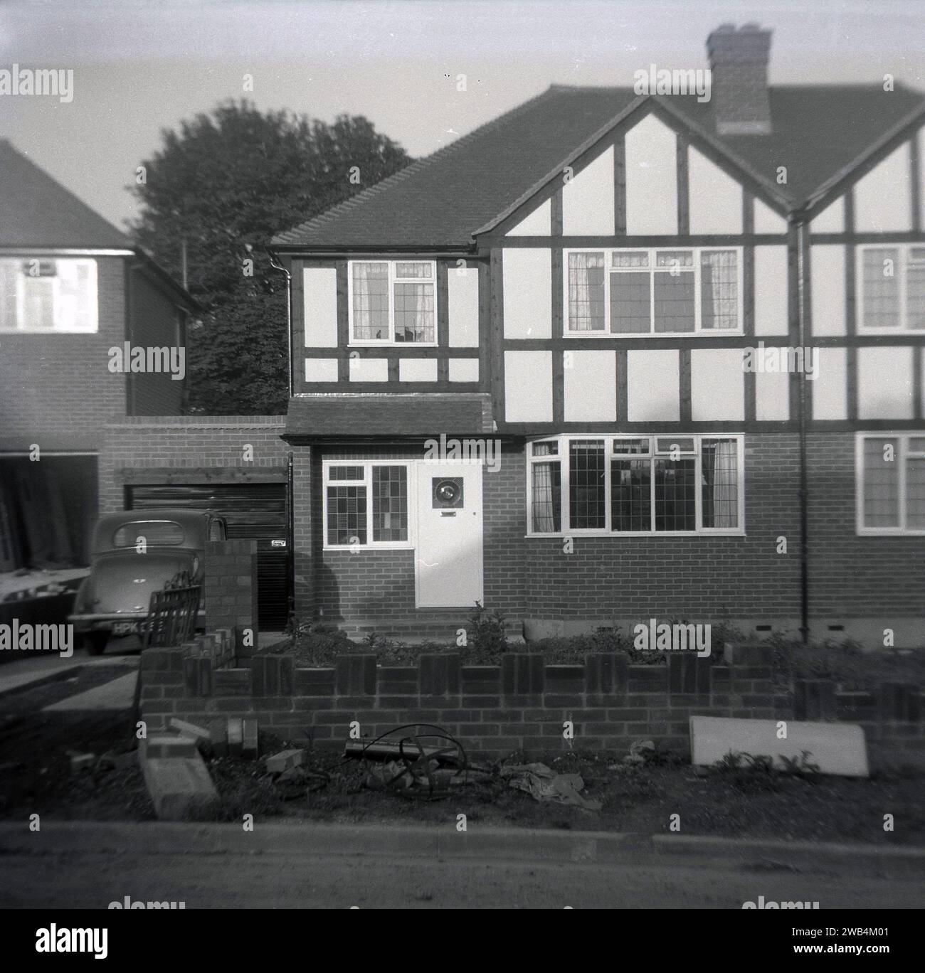 1961, historical, a recently built 'mock-tudor' semi-detached house on ...