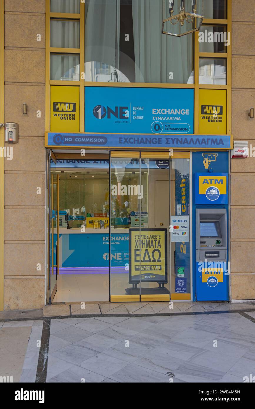 Thessaloniki, Greece - October 22, 2023: One Exchange Office Global ...