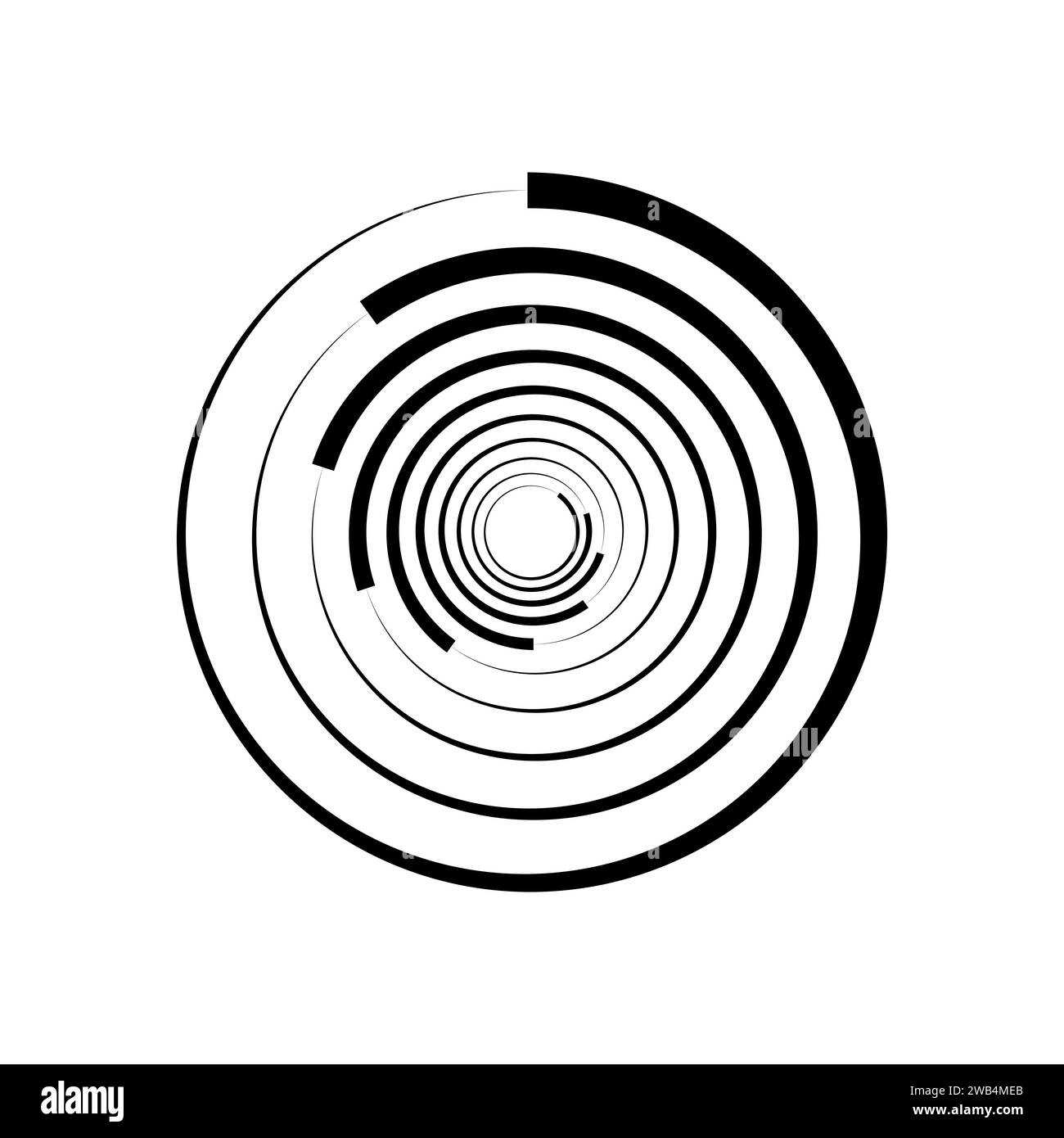 Black halftone speed swirled line. Geometric shape template for logo ...