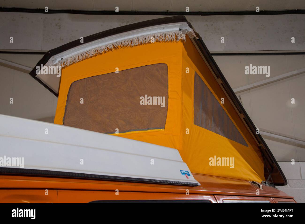 1973 VW Bay Window Westphalia pop top Type 2 camper Stock Photo - Alamy