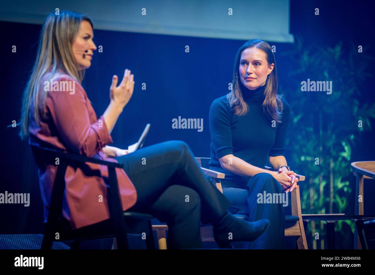 Oslo 20240108.Researcher Karen-Anna Eggen interviews Finland's former ...