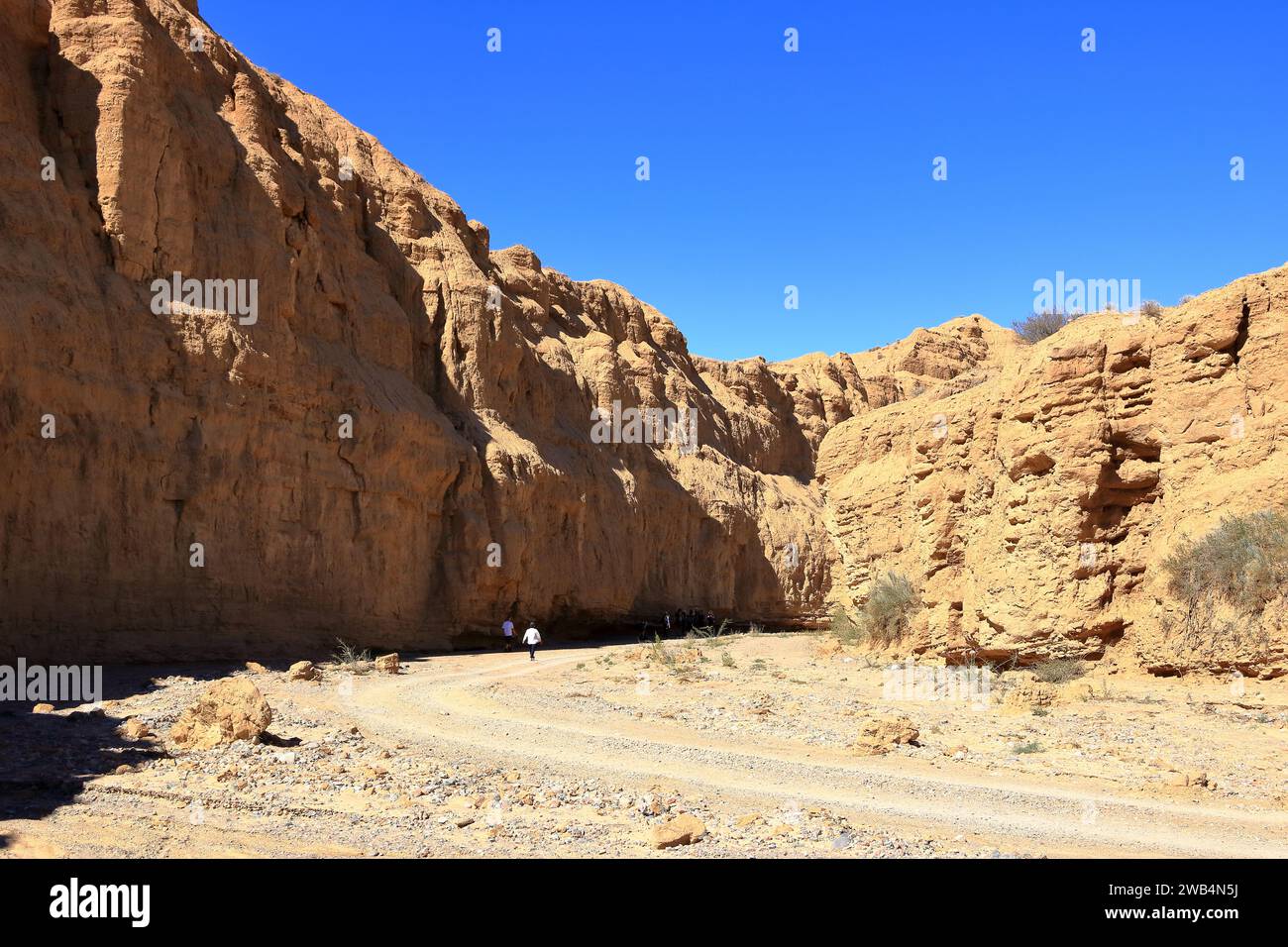 August 27 2023 - Aksai, Aksay in Kyrgyzstan: people enjoy the canyon ...