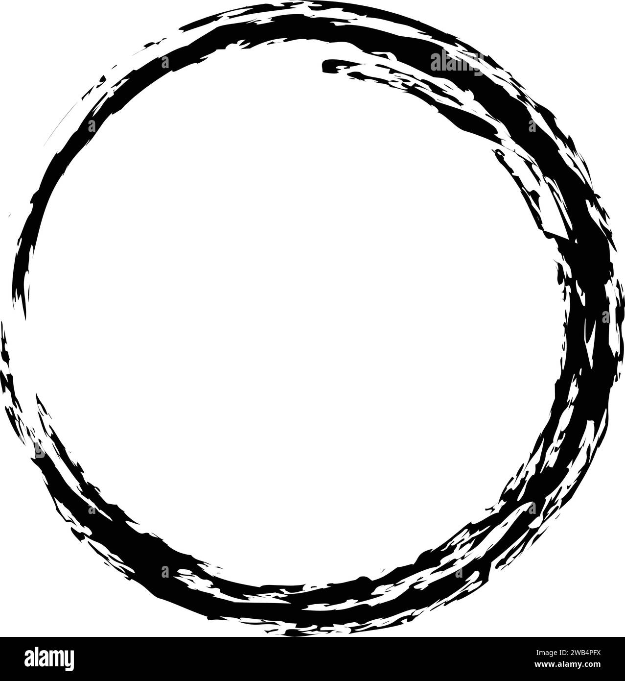 Circle frame border background shape template for decorative grunge ...