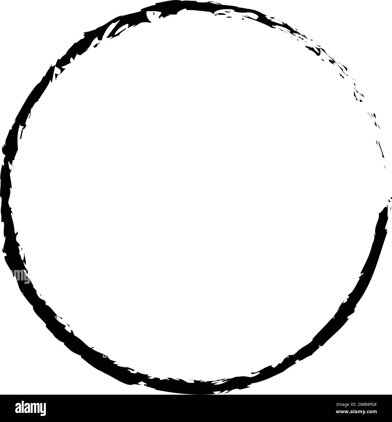 Circle frame border background shape template for decorative grunge ...