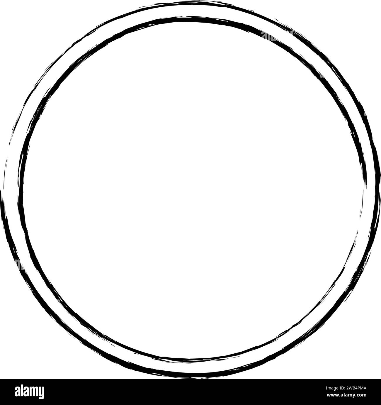 Circle frame border background shape template for decorative grunge ...
