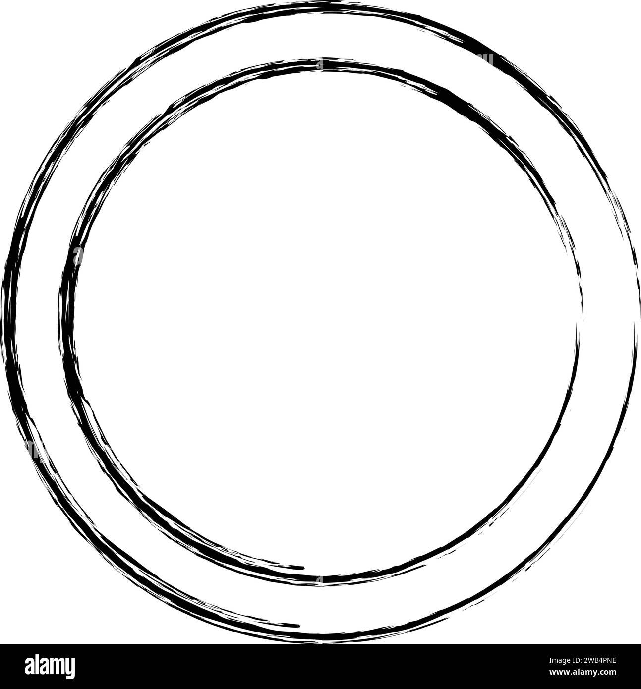 Circle frame border background shape template for decorative grunge ...