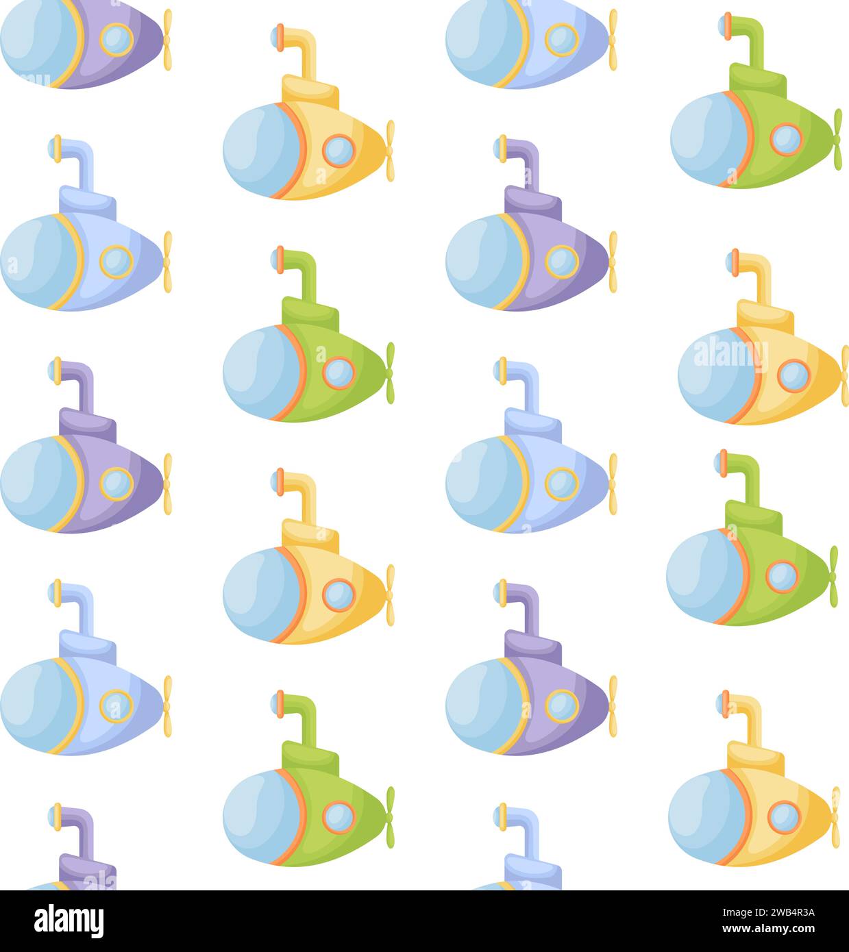 Cute children's seamless pattern with submarines. Creative kids texture ...