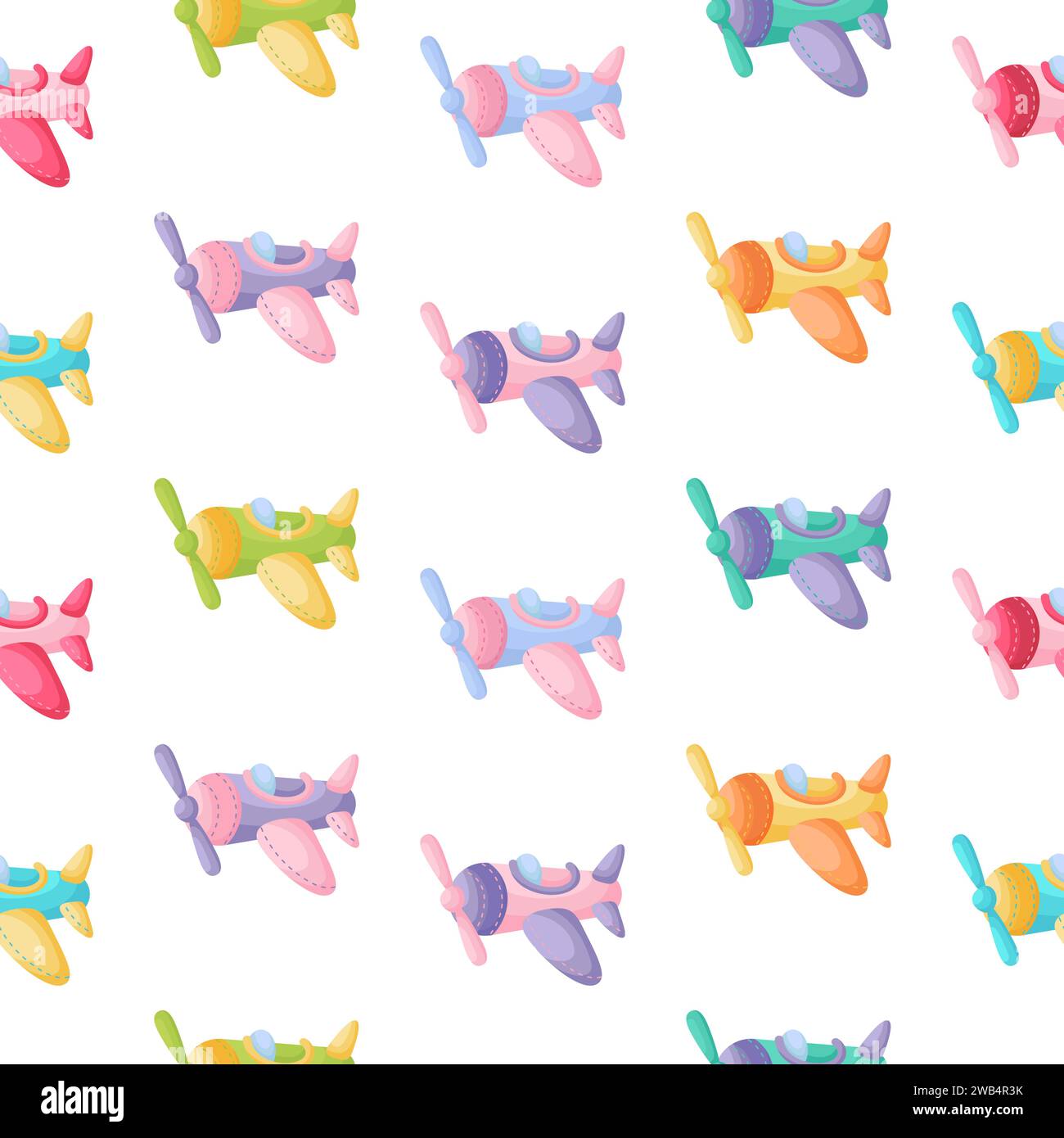 Cute children's seamless pattern with planes. Creative kids texture for ...