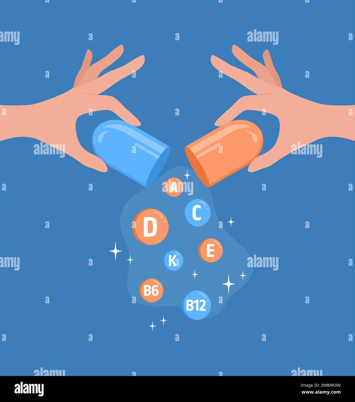 Vitamin complex in capsule hi-res stock photography and images - Alamy