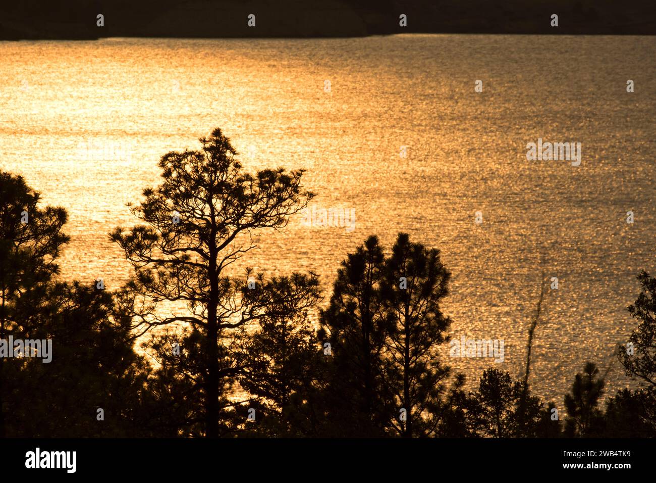 Holter Lake sunset, Beartooth Wildlife Management Area, Montana Stock ...