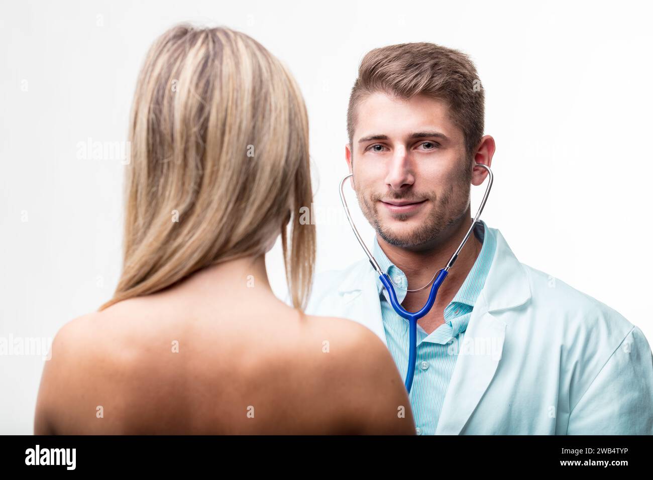 The picture captures a compassionate medical consultation, with the ...