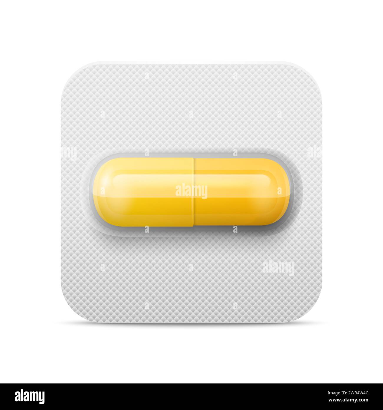 Vector Realistic Pharmaceutical Medical Yellow Pill, Vitamins, Capsule ...