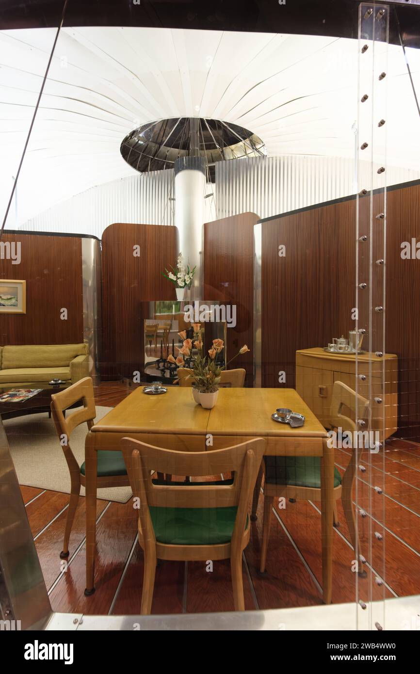 Dining room area of the Dymaxion House, on display at The Henry Ford ...