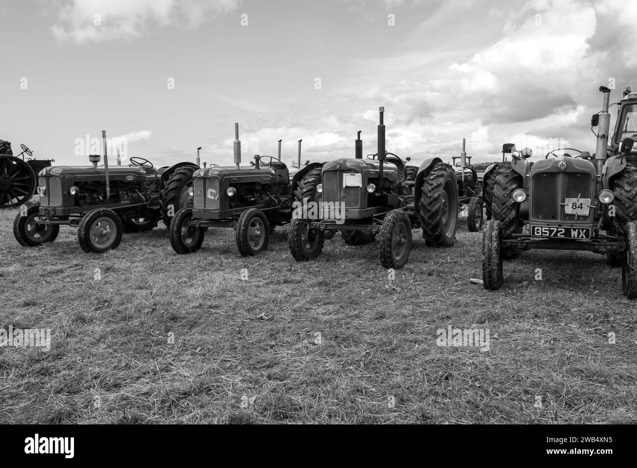 Vintage fordson major industrial tractor Black and White Stock Photos ...