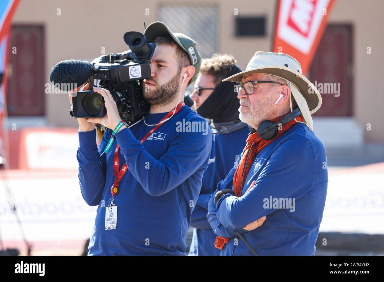 ASO Staff during the Stage 3 of the Dakar 2024 on January 8, 2024 ...