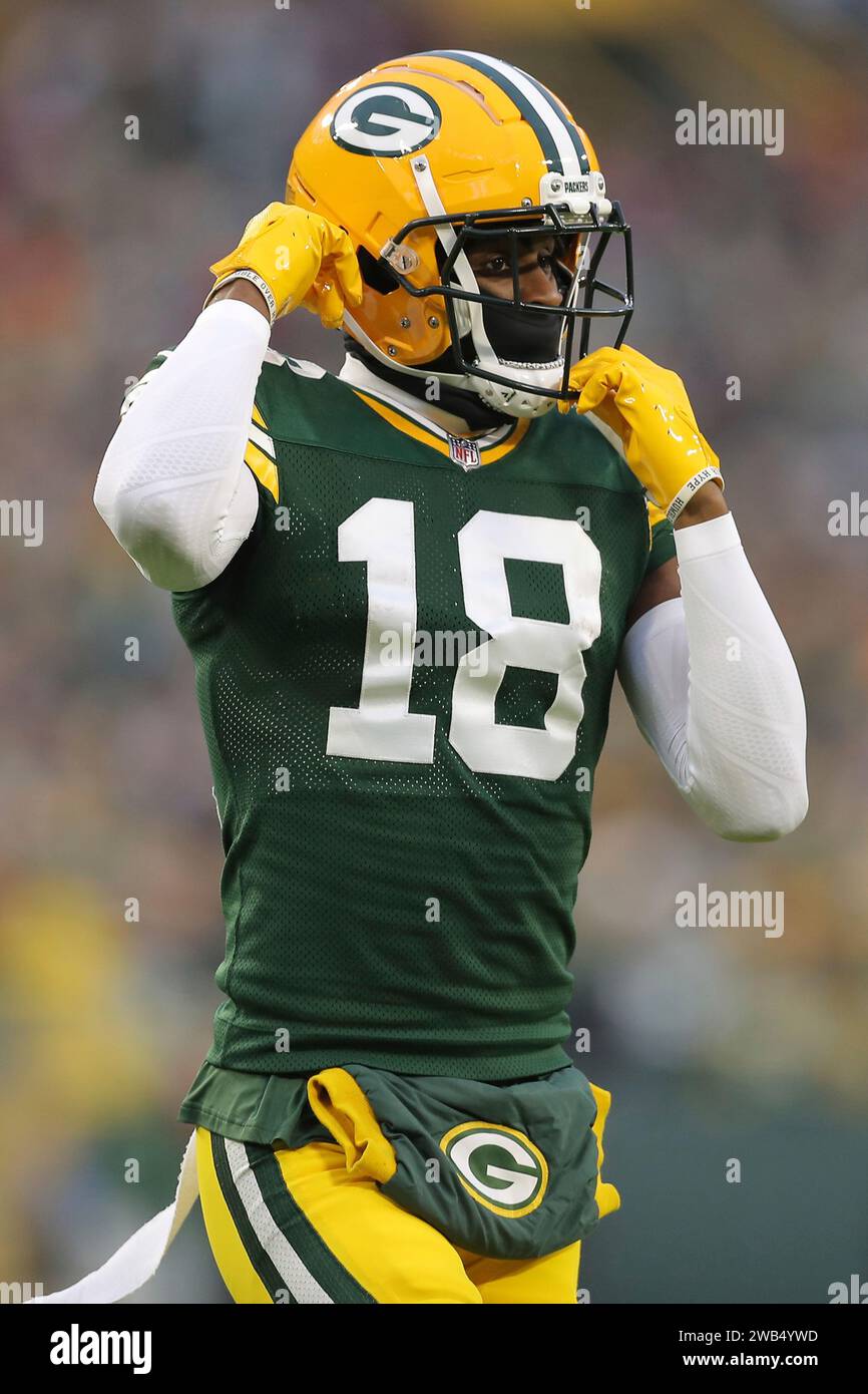 Green Bay Packers wide receiver Malik Heath (18) during an NFL football ...