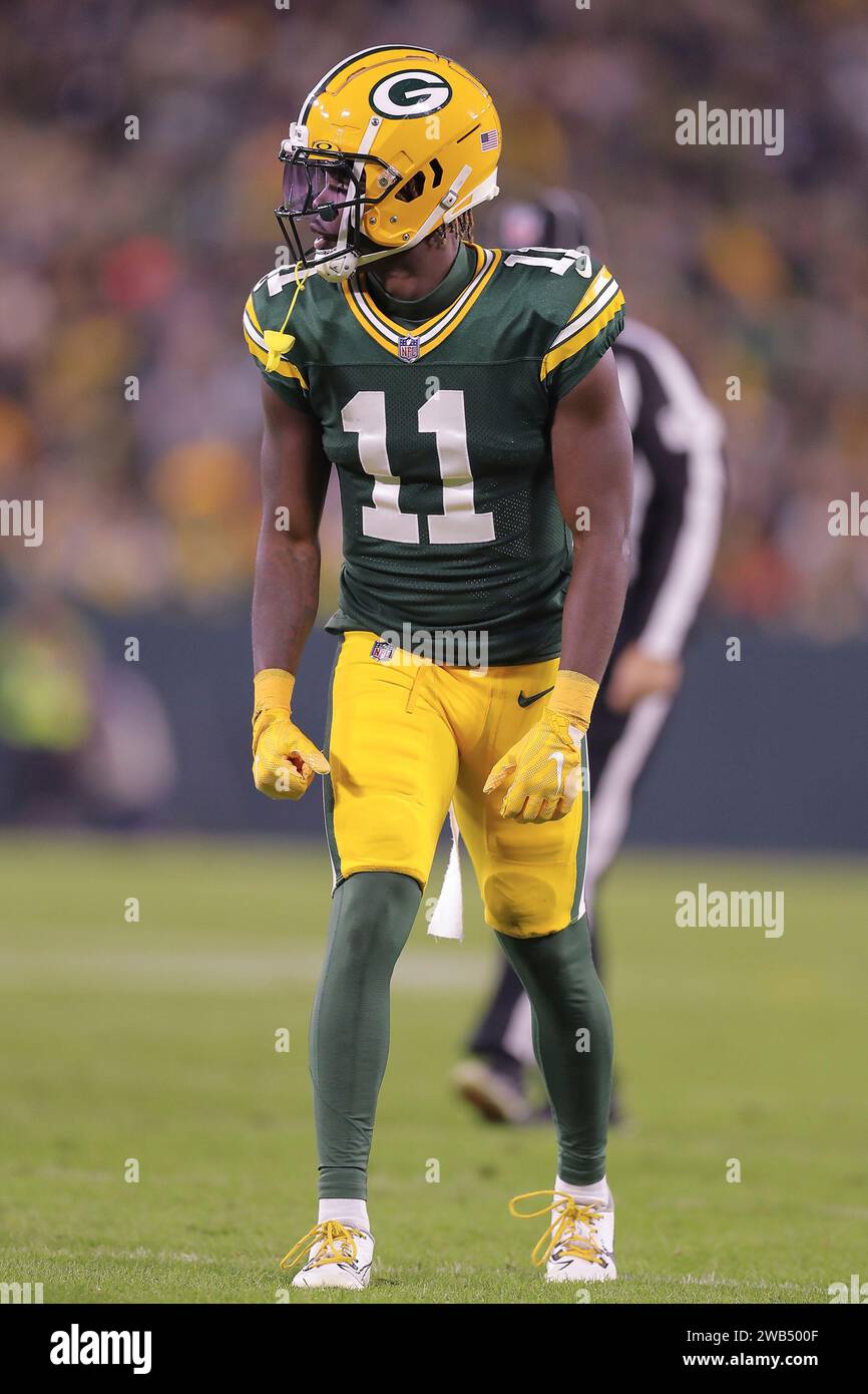 Green Bay Packers wide receiver Jayden Reed (11) during an NFL football ...