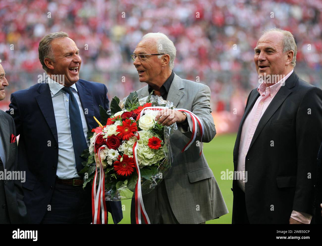 Karl Heinz Rummenigge , Franz Beckenbauer Uli Hoeness zum 65 Geburtstag ...