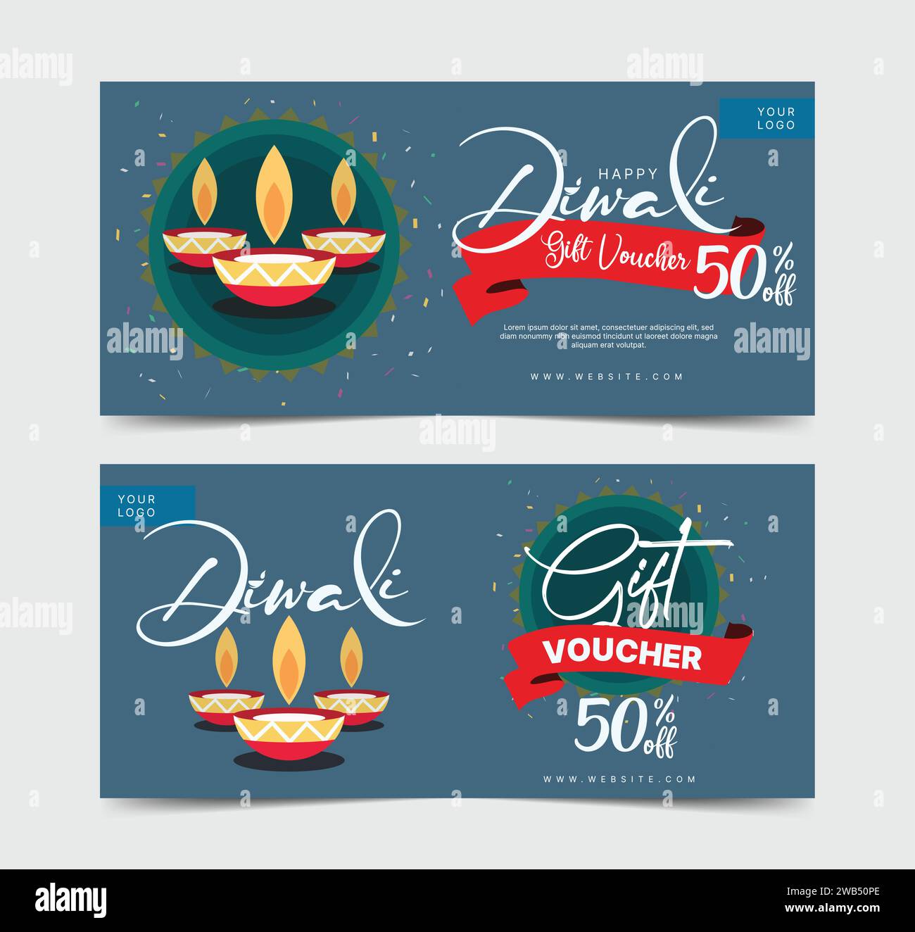 Diwali gift voucher template Stock Vector Image & Art - Alamy