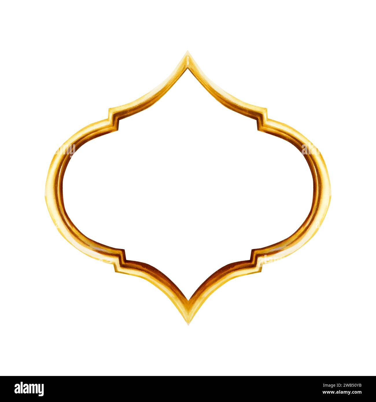 Watercolor Moroccan arabian mosaic illustration isolated on white ...