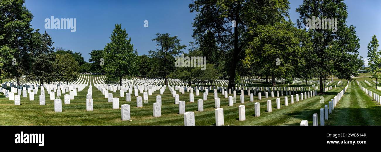Washington DC, United States; June 2, 2023: Panoramic view of Arlington ...
