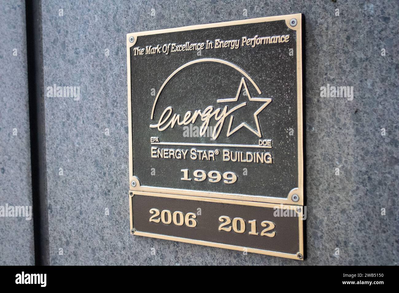 A close up photograph of a sign on the side of a building, with white ...