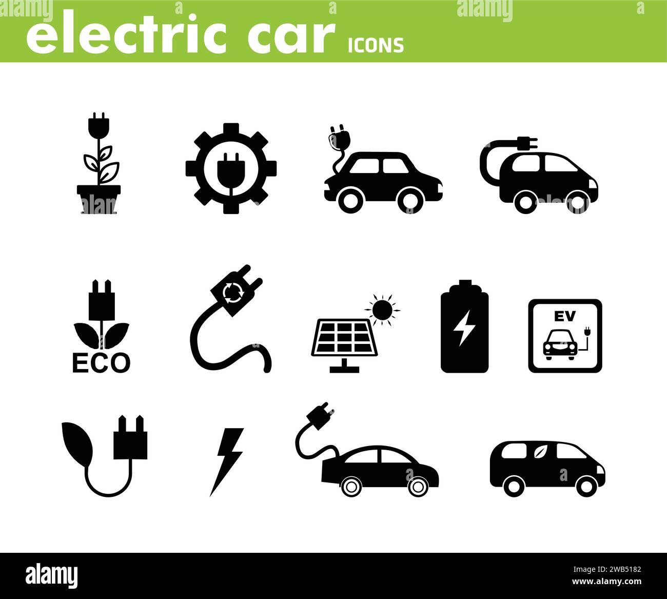 Set electric car illustration Stock Vector Images - Alamy